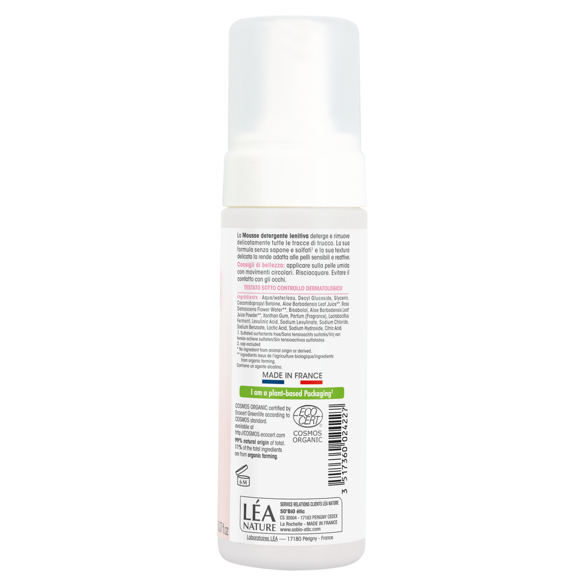 SO’BiO étic Pěna čisticí zklidňující Aloe Vera BIO (150 ml) – Econea.cz
