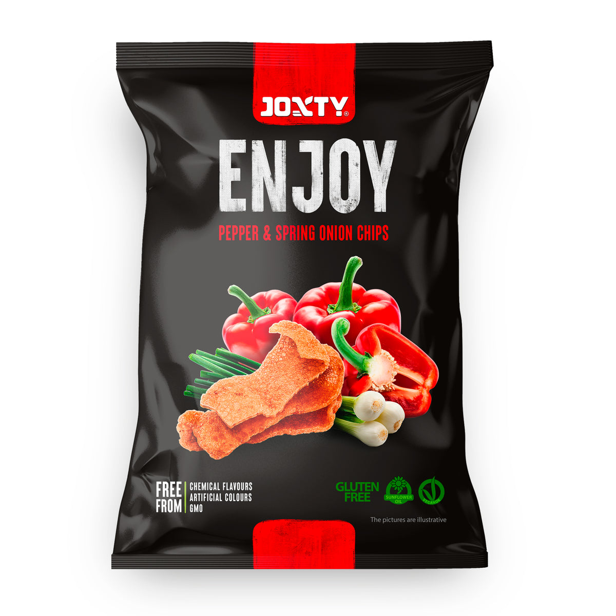 Chipsy bramborové s červenou paprikou a jarní cibulkou 40 g JOXTY ENJOY ...