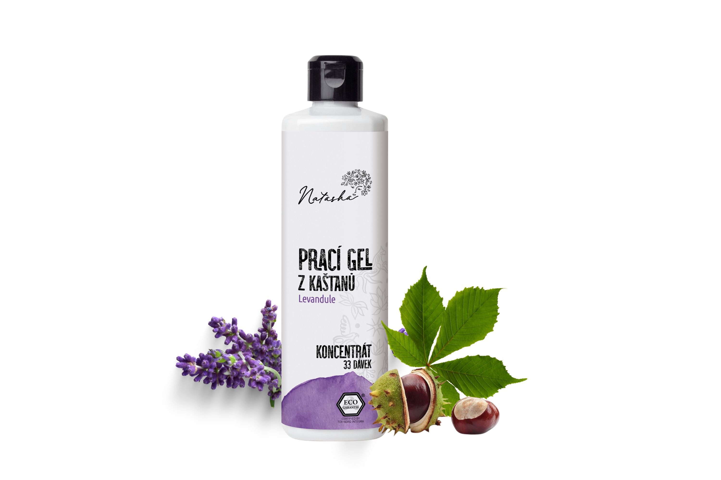 Natasha Prací gel z kaštanů Levandule - koncentrát - 500 ml – Econea.cz
